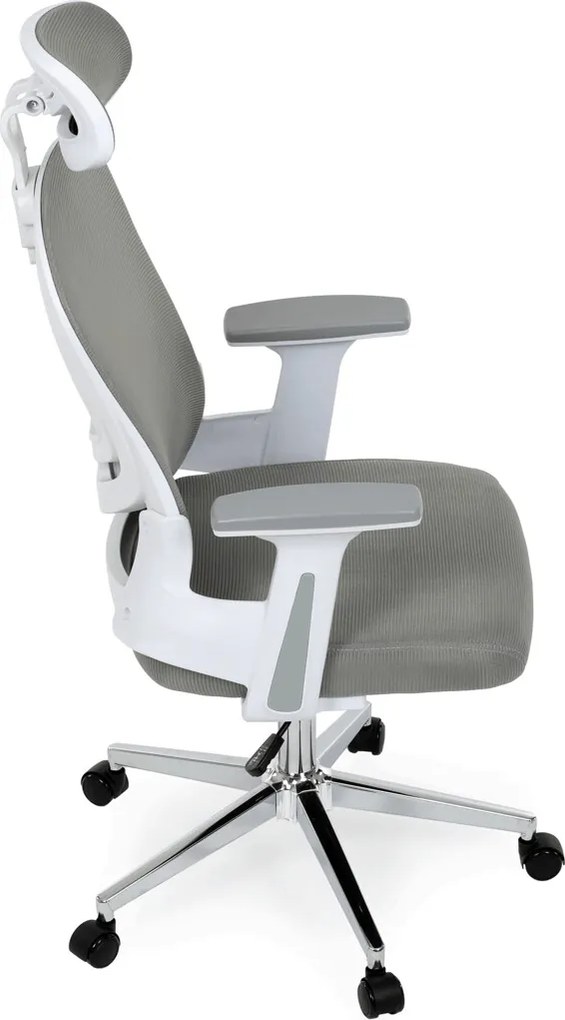 Ergonomická kancelářská židle EMILIE - šedá síťovina