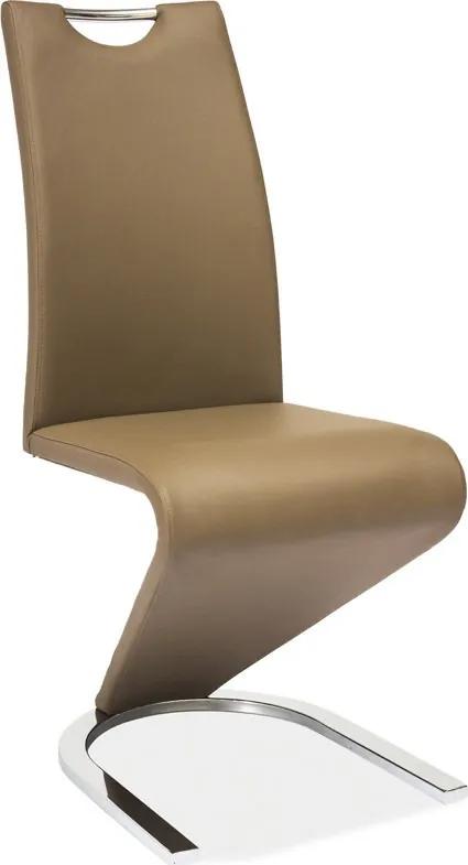 Casarredo Jídelní čalouněná židle H-090 cappuccino/chrom