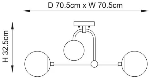 Endon 90843 - Přisazený lustr ONTARIO 4xE14/7W/230V mosaz