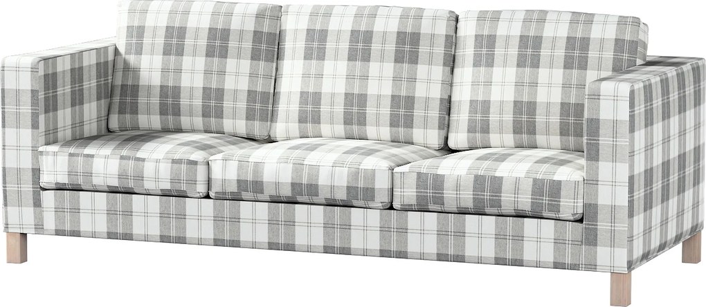 Potah na pohovku IKEA Karlanda 3-místná nerozkládací, krátký barva šedá látka pletený vzor, vzorované