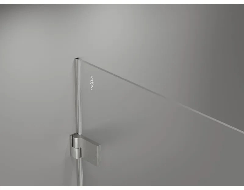 Mexen, Mexen Lunar-B levé otočné sprchové dveře 65 cm, transparentní, broušený nikl - 832-065-000-97-00-L