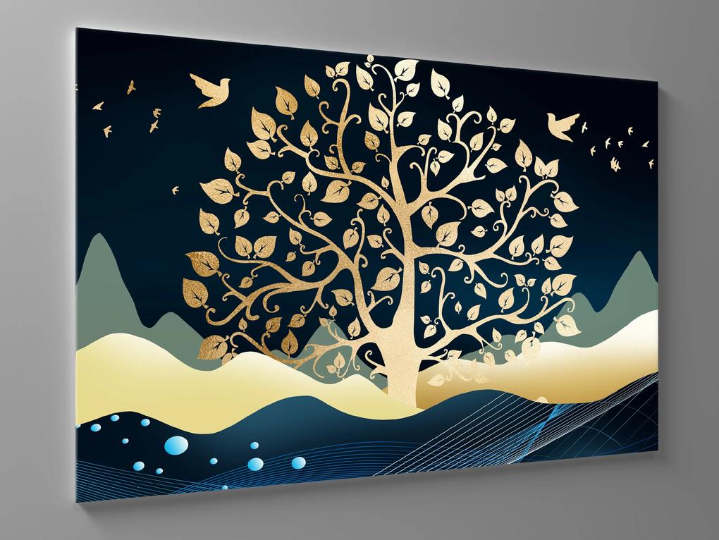 Liox Obraz zlatý strom přání Rozměr: 150 x 100 cm