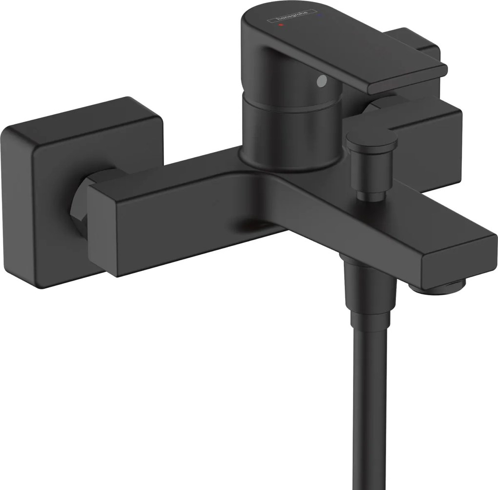 Hansgrohe Vernis Shape, nástěnná vanová baterie, černá matná, 71450670