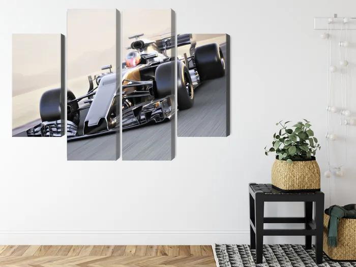 Vícedílný obraz Vůz Formule 1 Na Závodní Dráze Nedostatek Nedostatek Plátno Canvas 80x60