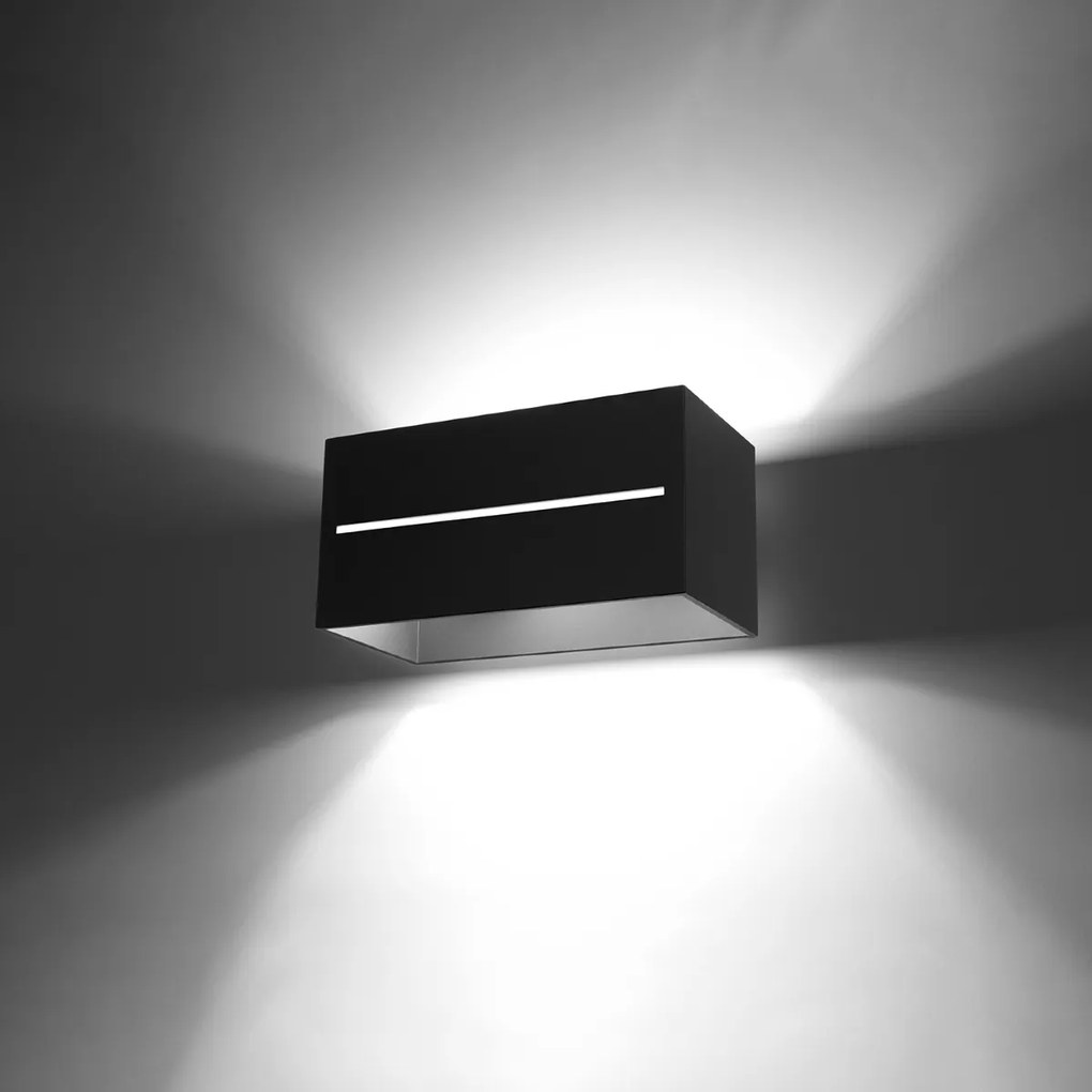 Sollux Lighting Nástěnné svítidlo LOBO MAXI Černá