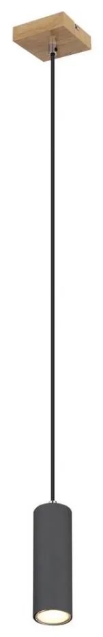 Globo 57911HG - Lustr na lanku ROBBY 1xGU10/35W/230V šedá/hnědá