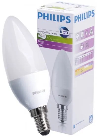 Philips ND7-60W-B38 Philips CorePro LED svíčka E14 7W