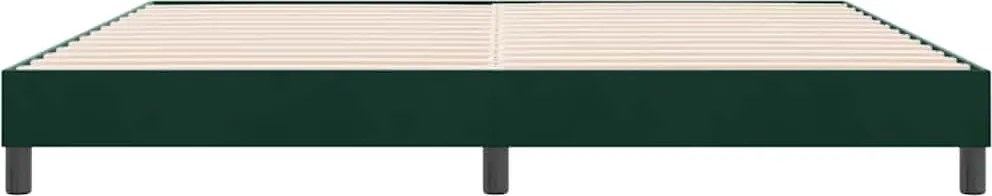 Postel Box Spring bez matrace tmavě zelená 180x210 cm samet 3315840
