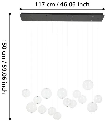 Eglo 390334 - LED Stmívatelný lustr na lanku ESPARDELLO 8xLED/4,2W/230V 3000K