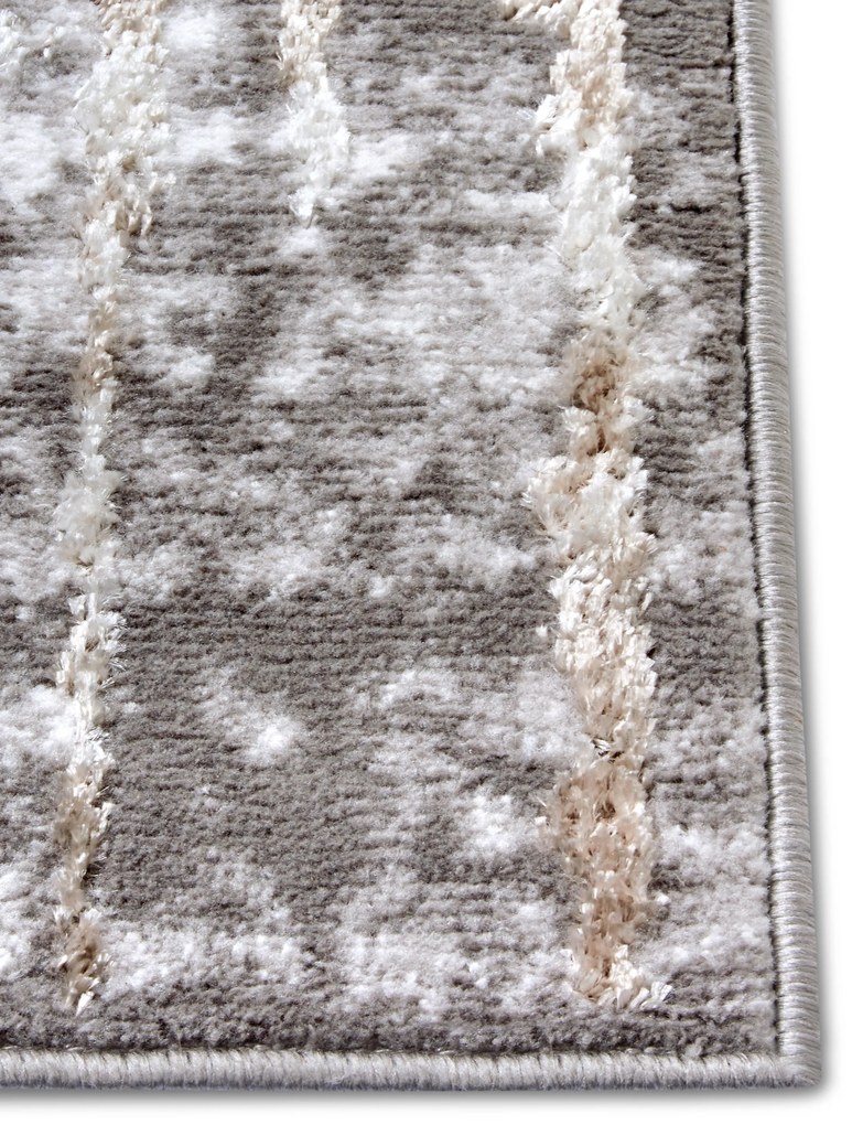 Hanse Home, Kusový koberec Shine 105925 Abstract Cream Grey, 57x90, šedá, ložnice