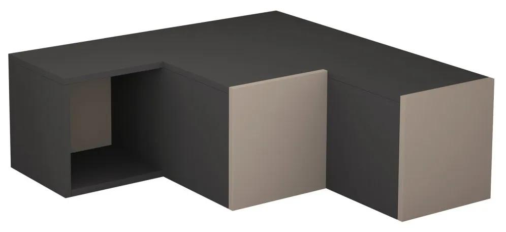 TV stolek COMPACT 90 cm antracitový/mocha