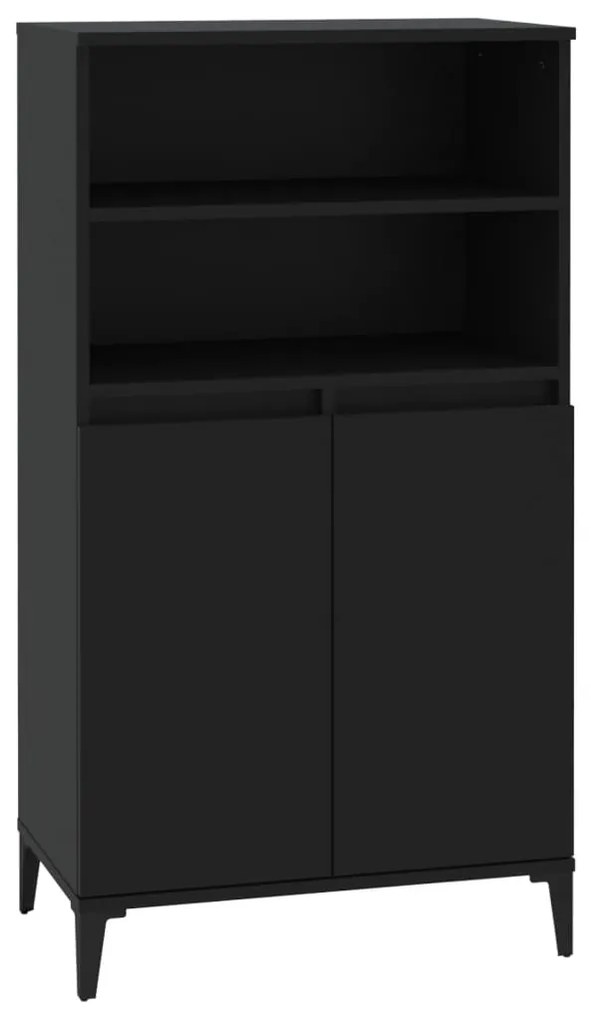 Skříň highboard černá 60 x 36 x 110 cm kompozitní dřevo