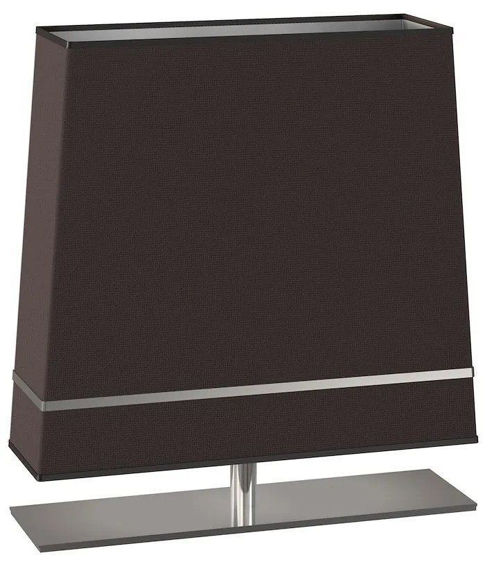 Stolní lampa Volans, 1x tmavě šedé/stříbrné textilní stínítko, ch