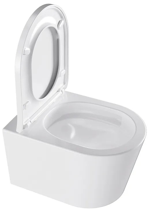 BPS-koupelny Závěsná WC mísa se SoftClose sedátkem HYD-4665, bílá