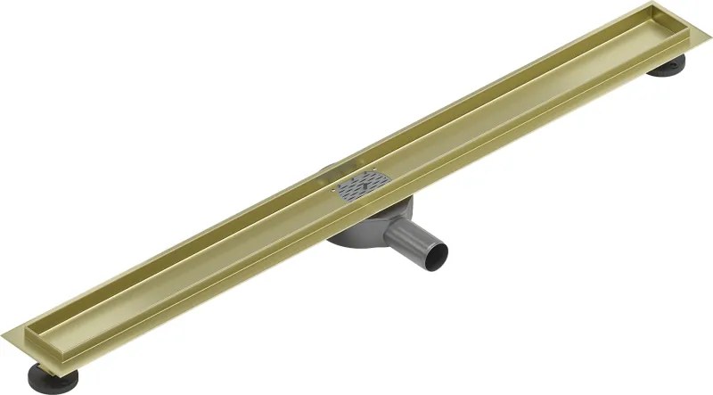 Mexen Flat 360°, tělo žlabu 80 cm, zlatá matná, 1A40080