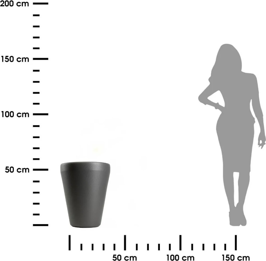 Plastový květináč PUREA 51x39,5 cm antracitový
