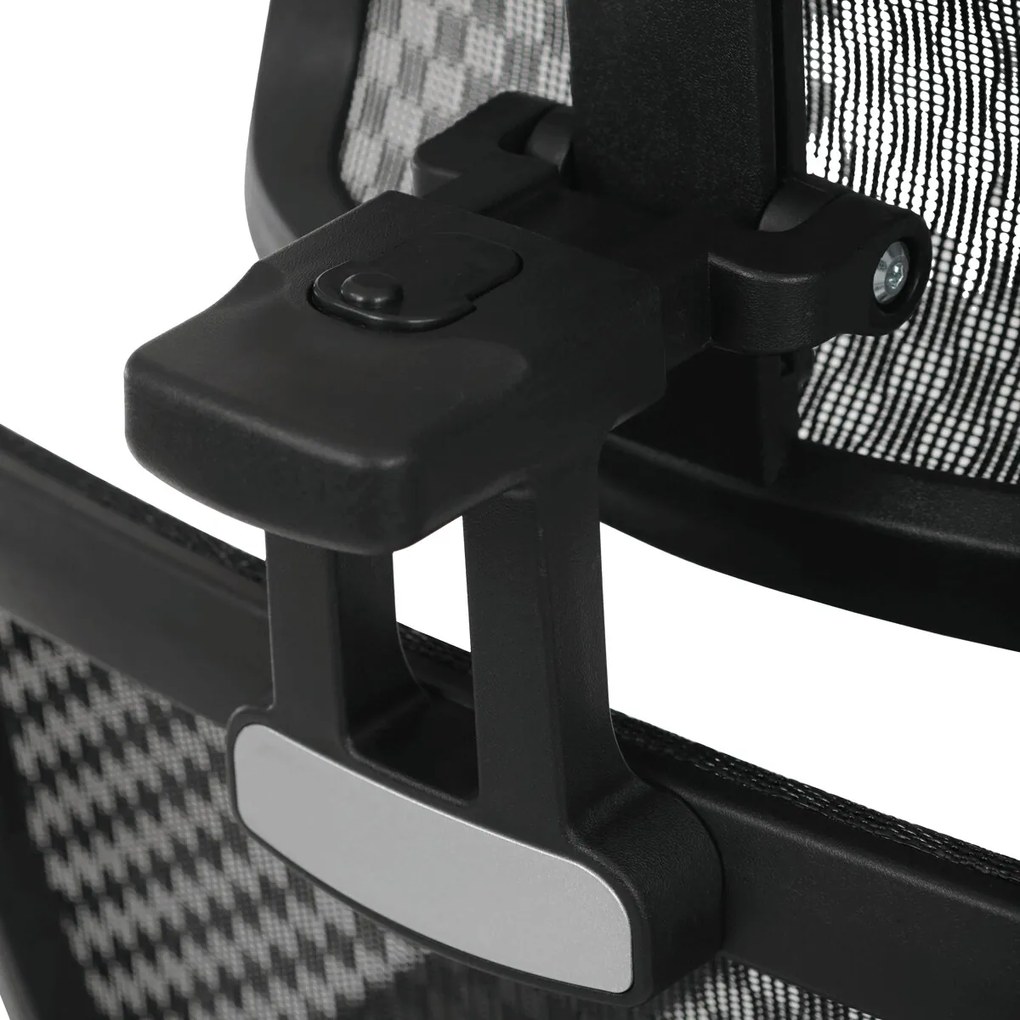 Ergonomická kancelářská židle PLUSHIO - černá síťovina