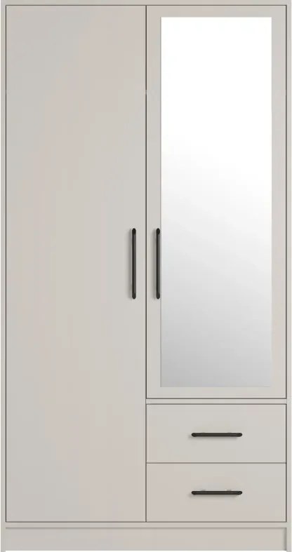 Šatní skříň Smart 100 cm Kašmír, kašmír/zrcadlo