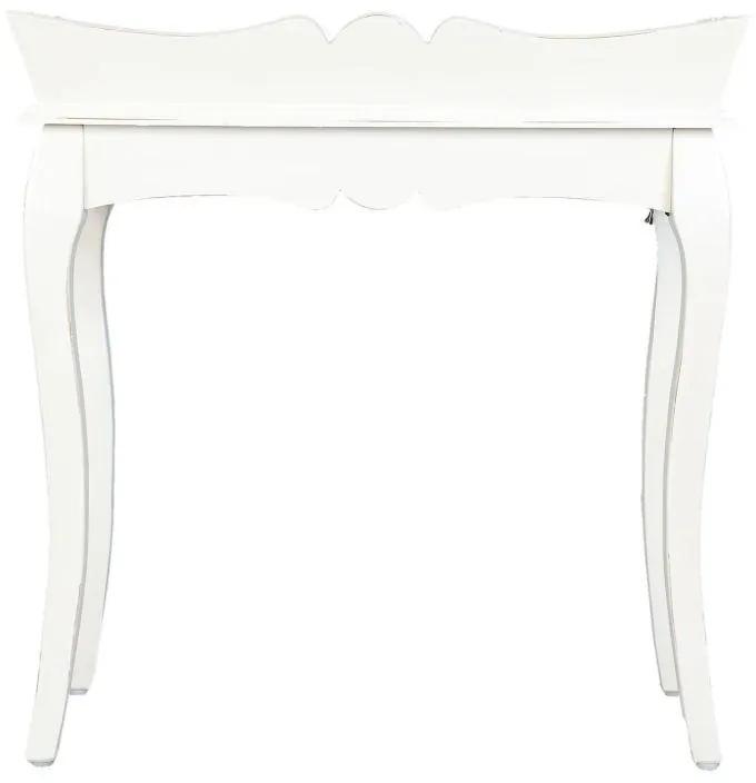Odkládací stolek bílý 60 x 30 x 61 cm