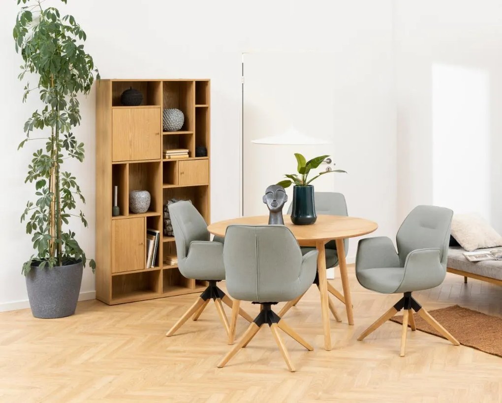 ACTONA GROUP Jídelní židle AURA s dřevěnou podstavou šedá 0000089813