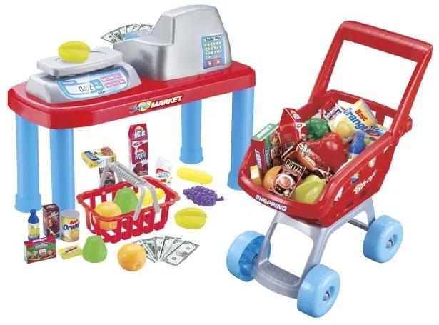 G21 27875 Hrací set  Dětská pokladna + nákupní vozík s příslušenstvím