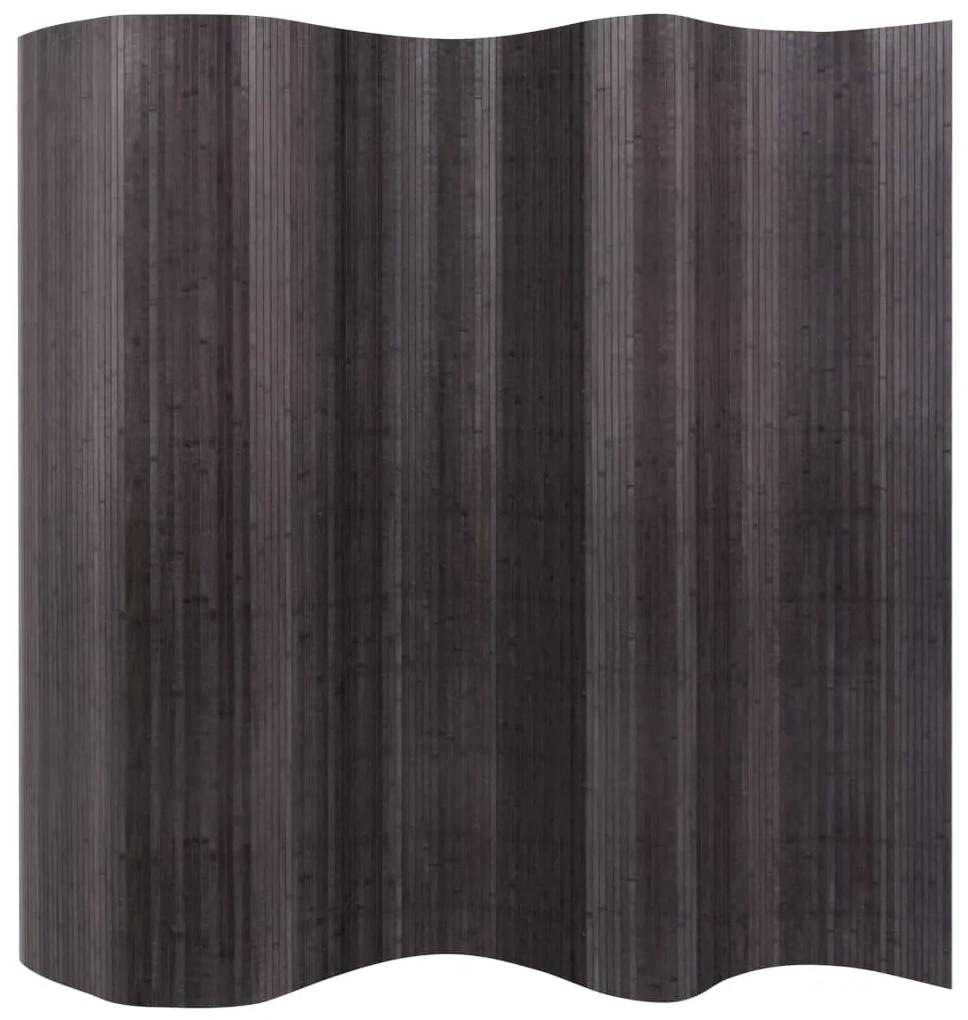 244611 vidaXL Paraván bambusový šedý 250 x 165 cm
