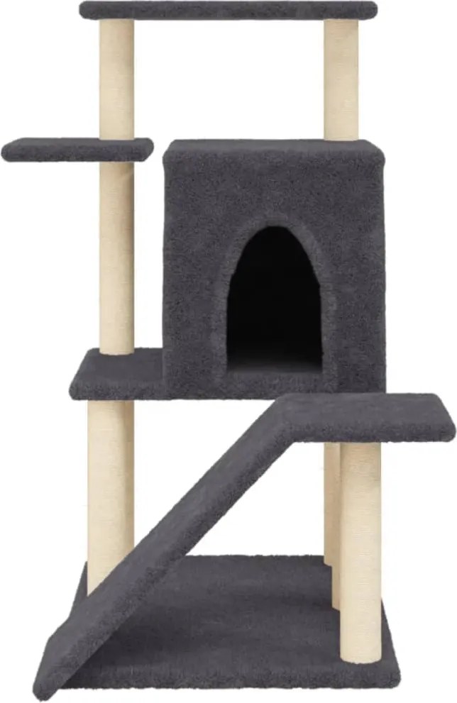 Škrabadlo pro kočky se sisalovými sloupky tmavě šedé 97 cm 172099