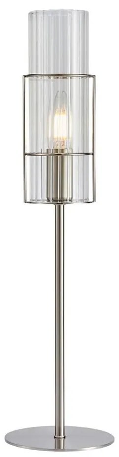 Markslöjd 108557 - Stolní lampa TUBO 1xE14/40W/230V 50 cm lesklý chrom/čirá