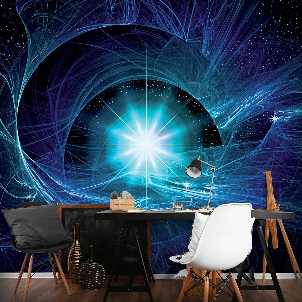 Fototapeta - Modrá abstraktní Supernova (152,5x104 cm)