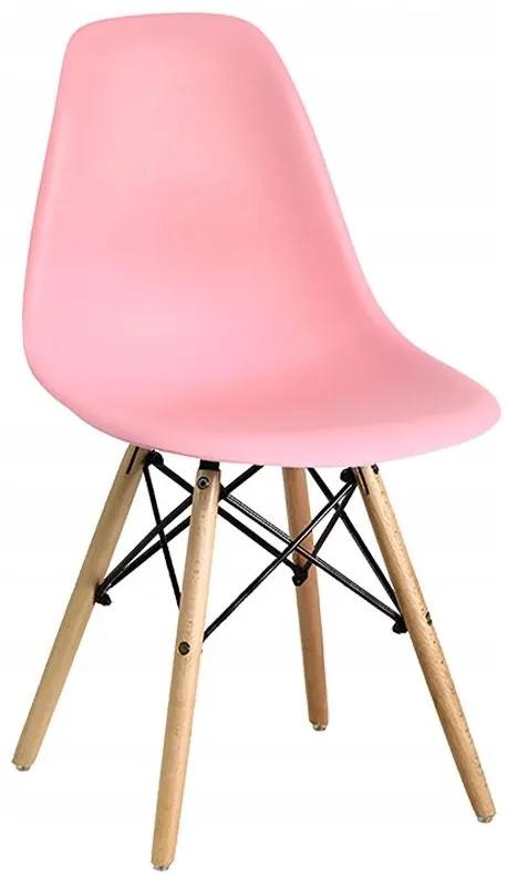 Ekspand Židle růžová skandinávský styl CLASSIC