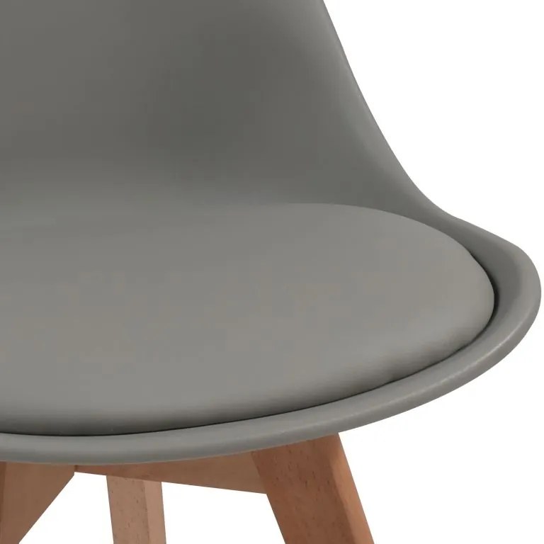 Miadomodo 80552 MIADOMODO Sada jídelních židlí, šedé, 4 kusy