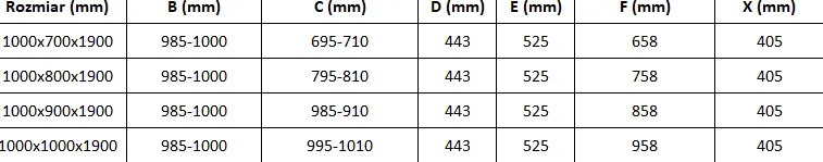Mexen Omega sprchový kout 100x90cm, 8mm sklo, černý profil-čiré sklo, 825-100-090-70-00