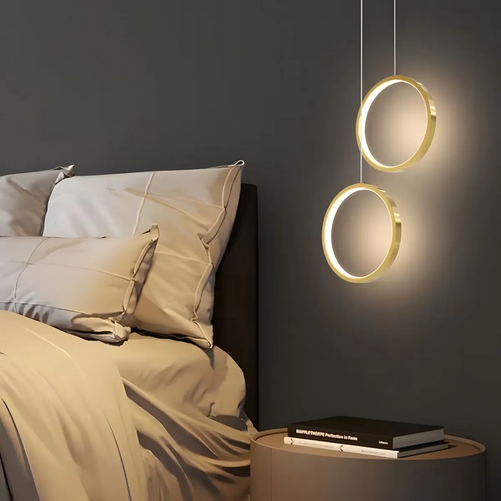 Toolight Toolight, LED závěsné svítidlo 7W, 4000K, 500lm, G112-CP, zlatá, OSW-09707