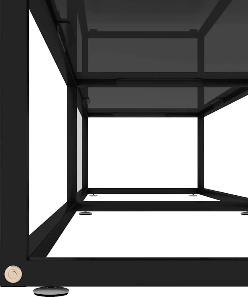 TV stolek černý 200 x 40 x 40,5 cm tvrzené sklo 331727