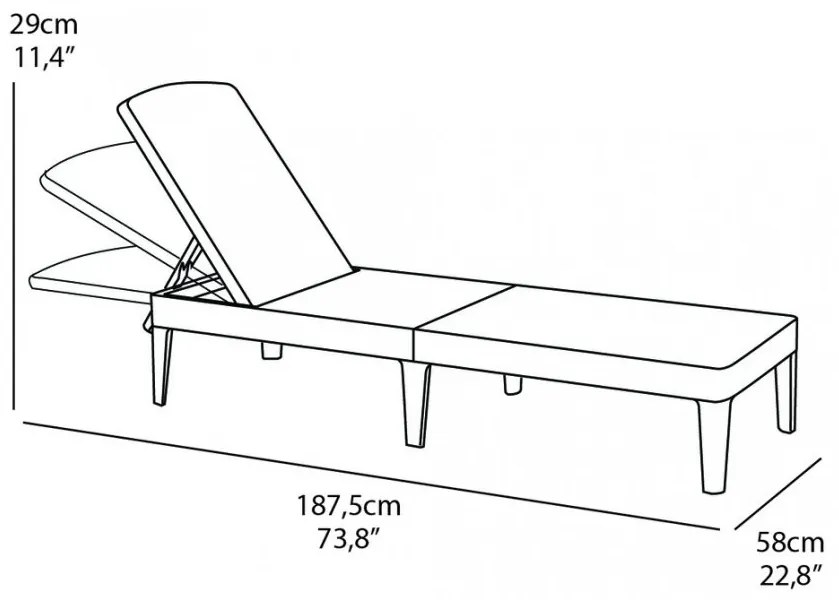 Lehátko JAIPUR Keter Barva: Grafitová