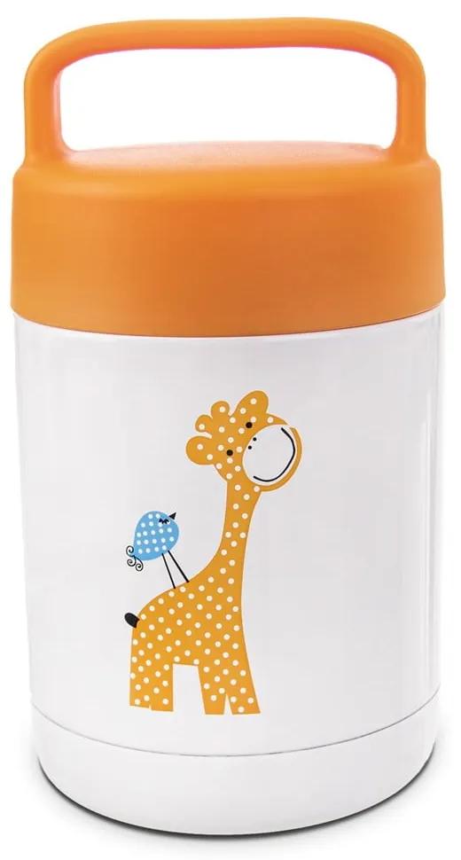Oranžovo-bílá dětská termoska 480 ml Žirafa – Orion