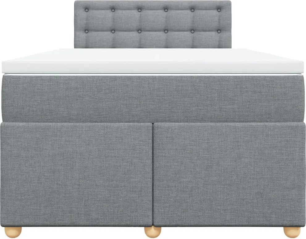 Box spring postel s matrací světle šedá 120 x 200 cm textil 3286661