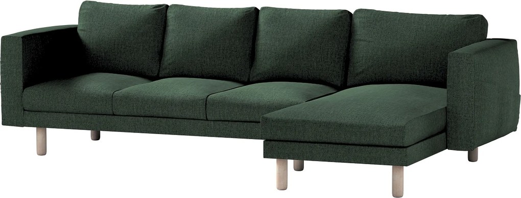 Potah na pohovku IKEA Norsborg 4-místná se šezlongem barva zelená látka pletený vzor