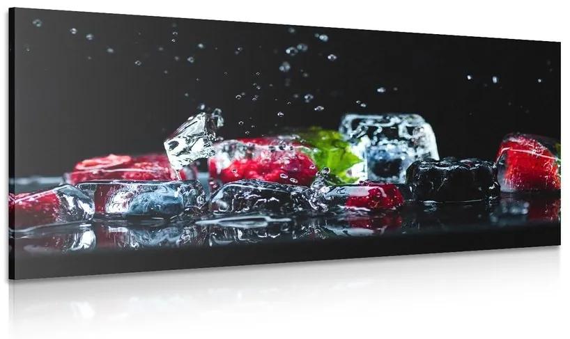 Obraz ovocné ledové kostky - 120x60 cm