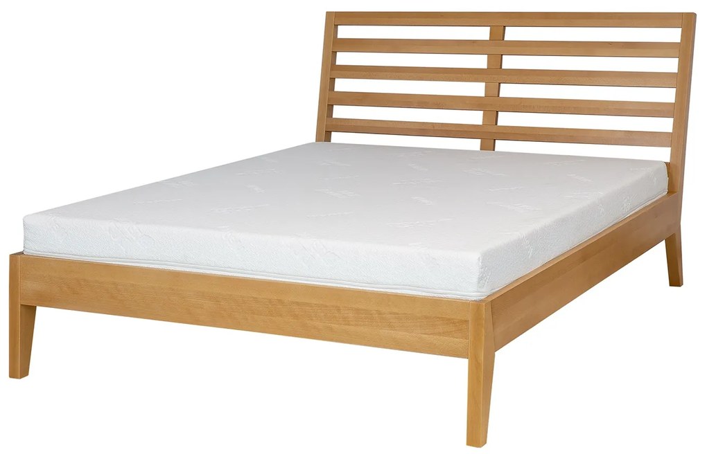 Drewmax LK165 140x200 cm dřevěná postel masiv buk dvojlůžko