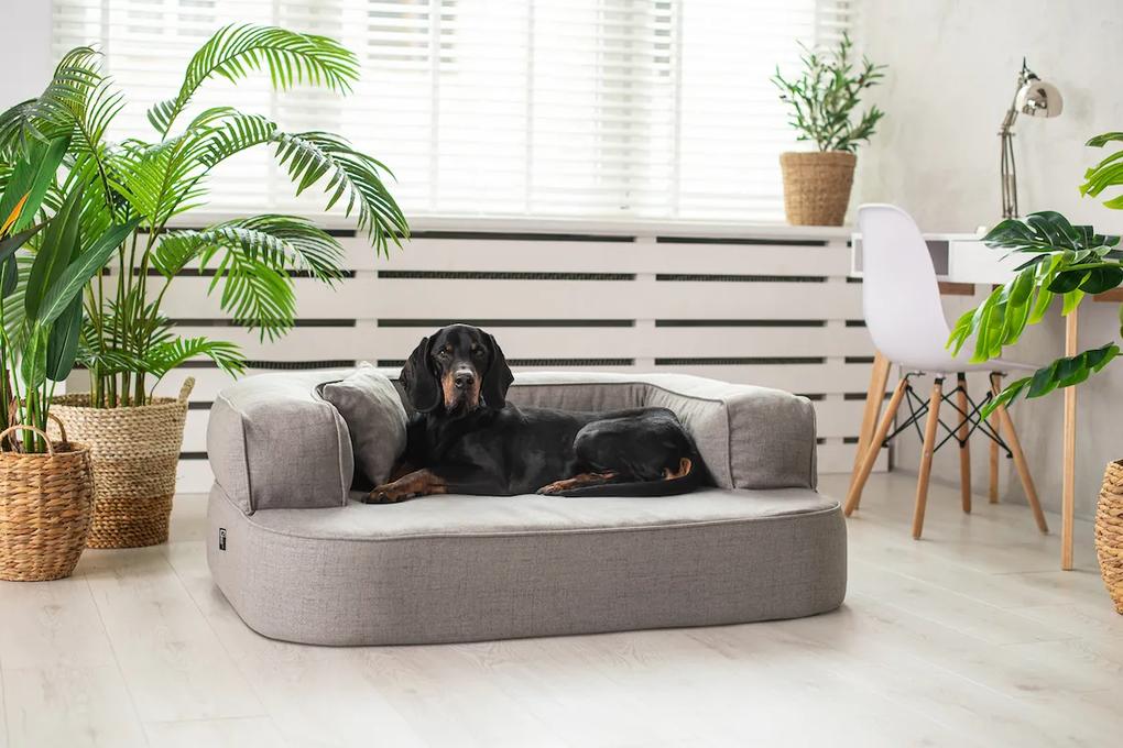 Ortopedický pelíšek pro psa LUSI šedý Velikost: XL - 100x80x30 cm