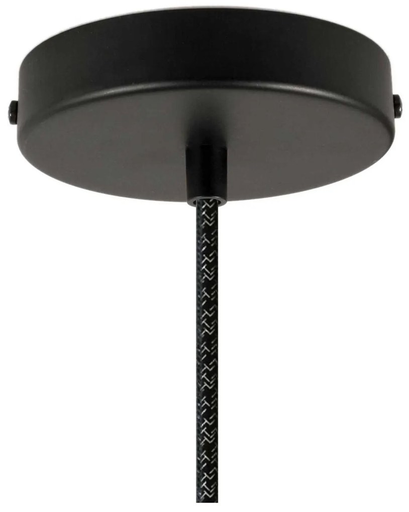 creative cables Závěsná lampa s textilním kabelem a keramickým stínidlem mini zvon XS Barva: Lesklá bílá