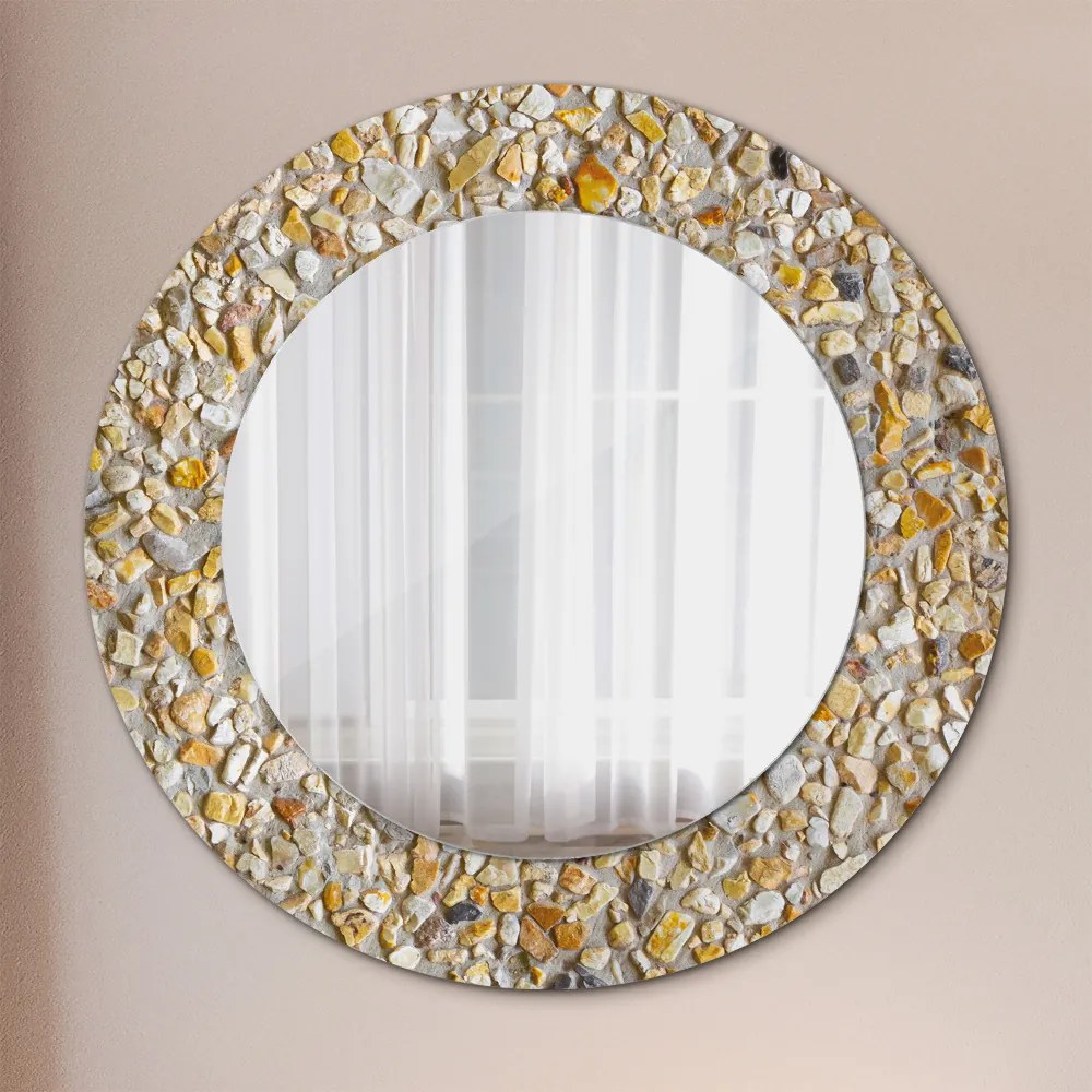 Kulaté dekorativní zrcadlo Lastrický vzor fi 50 cm
