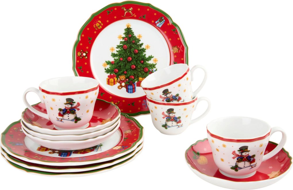 XXXLutz KÁVOVÁ SOUPRAVA 12dílné X-Mas - Sváteční nádobí - 005653016601