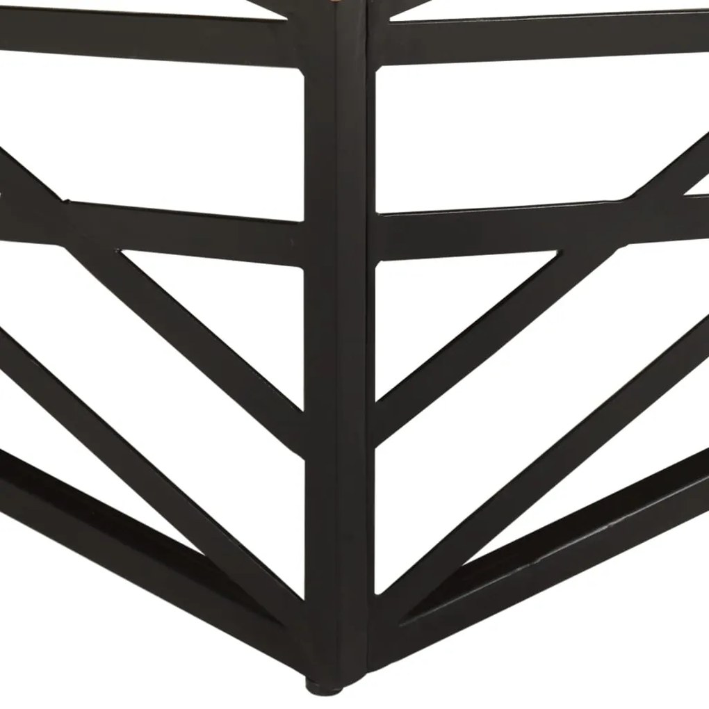 Konferenční stolek 68 x 68 x 35 cm masivní recyklované dřevo - Default Title