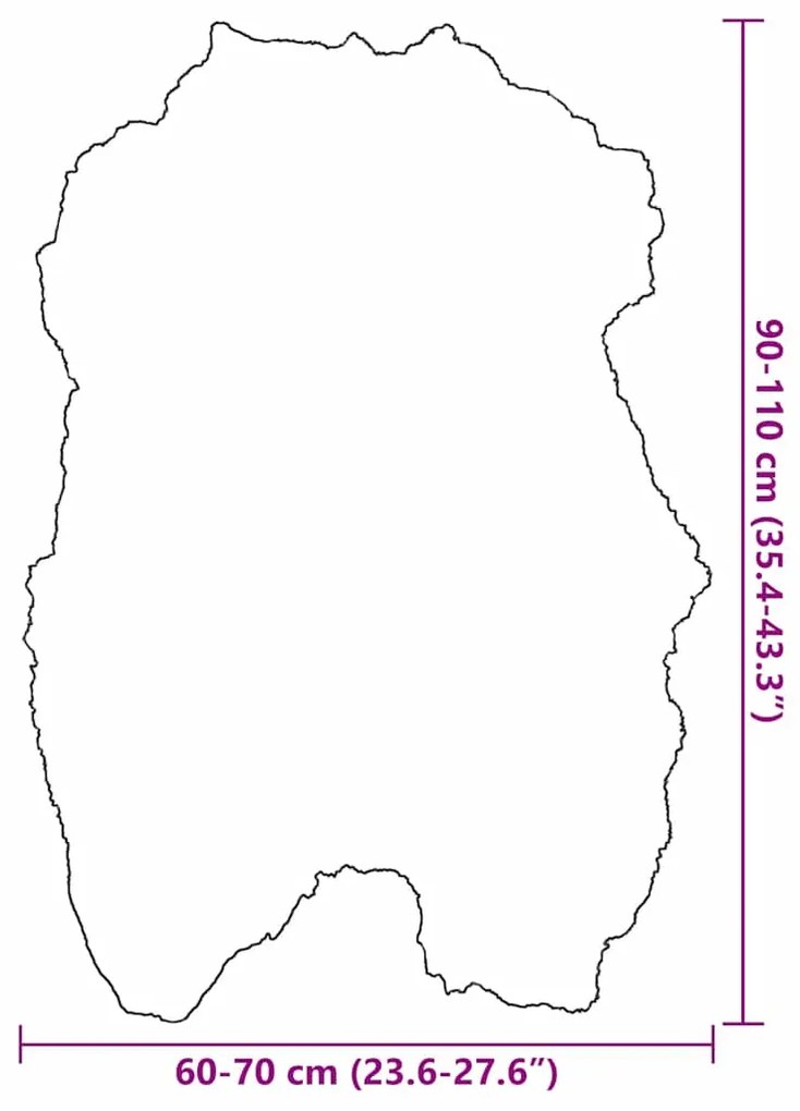 vidaXL Marketos Přehoz na židli z islandské ovčí kůže černý 70 x 110 cm