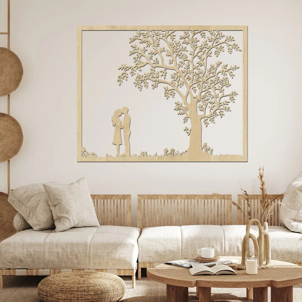 dřevo života Dřevěný strom na zeď SOUZNĚNÍ Zvolte rozměr (cm): 60x48, Zvolte barvu dekoru: Černá