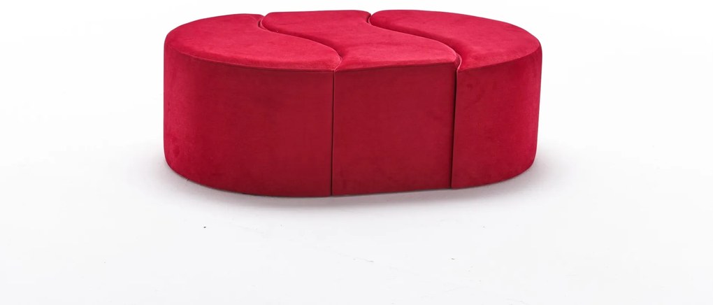 Atelier del Sofa Taburet Alya Puf - Red, Červená