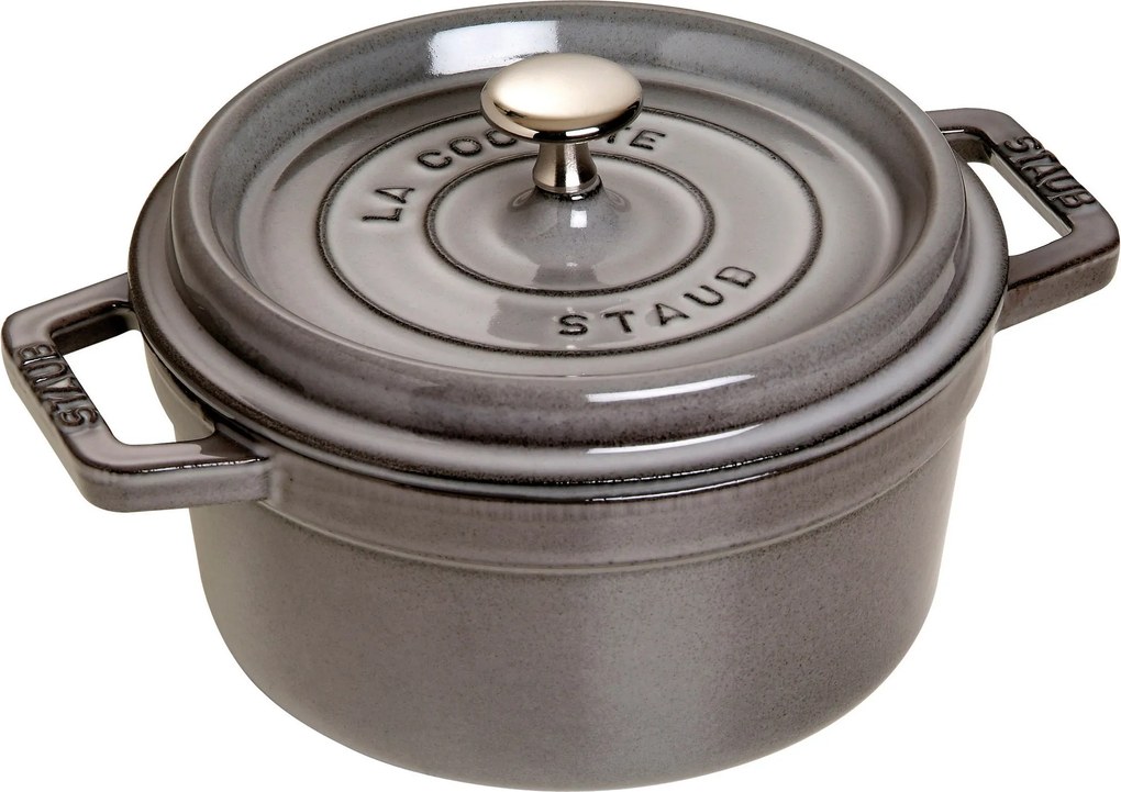 Staub Litinový hrnec s poklicí Cocotte, šedá, 24 cm / 3,8 l 1102418