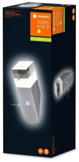 Ledvance - LED Venkovní nástěnné svítidlo se senzorem CRYSTAL 1xLED/5W/230V IP44